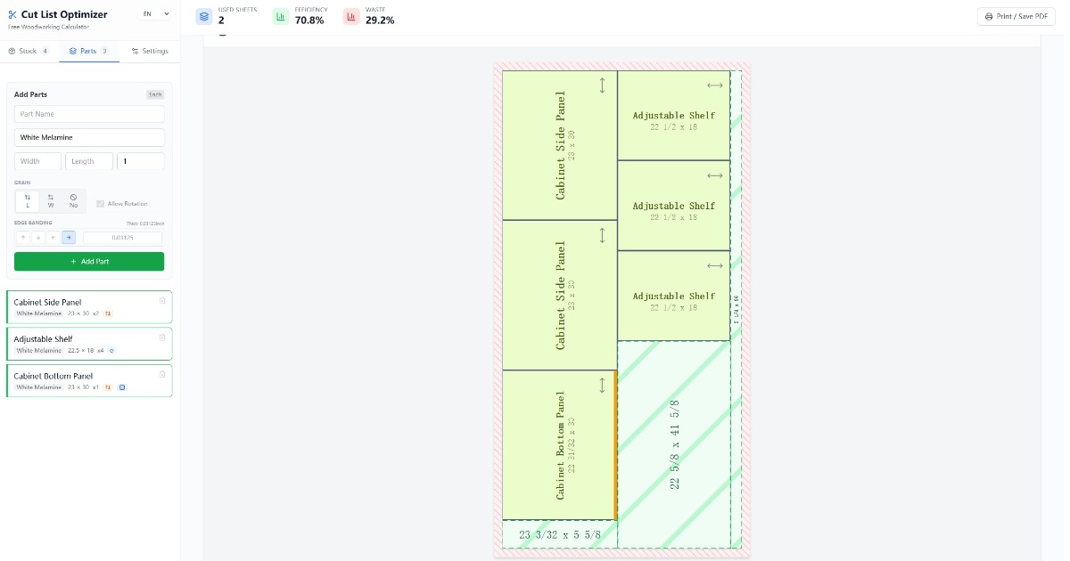 Free Cut List Optimizer & Lumber Calculator | Woodworking & DIY Project ...